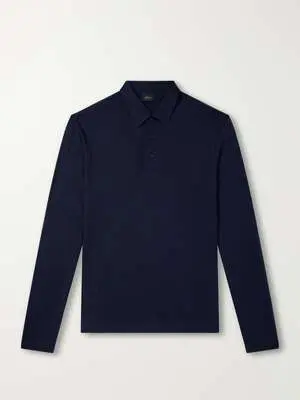 Brioni Wool And Silk-blend Polo Shirt