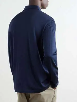 Brioni Wool And Silk-blend Polo Shirt