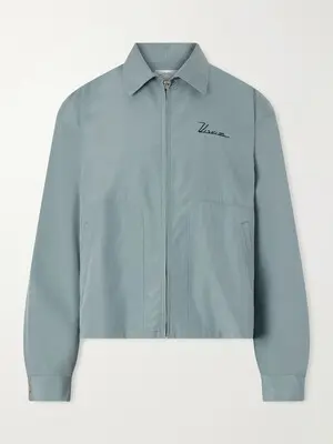 Visvim Somer Swing Printed Silk And Wool-blend Jacket - Green