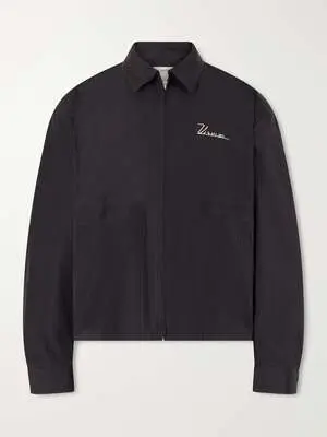 Visvim Somer Swing Printed Silk And Wool-blend Jacket - Black