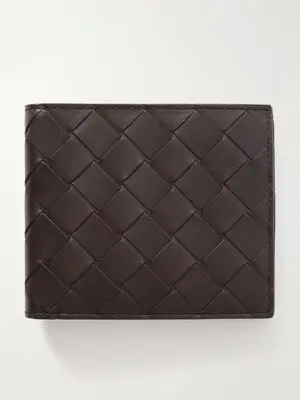 Bottega Veneta Intrecciato Leather Billfold Wallet - Brown