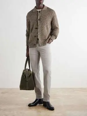 Brioni Wool-mouliné Sweater