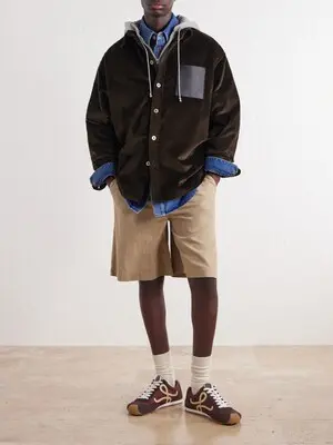 Loewe Leather-trimmed Cotton-corduroy Overshirt
