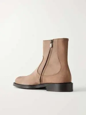 Brunello Cucinelli Waxed Suede Chelsea Boots - Beige
