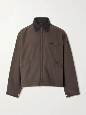 A.PRESSE Detroit Cotton And Silk-blend Jacket - Brown