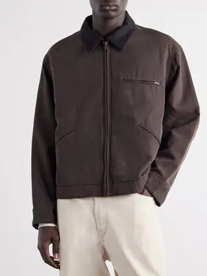A.PRESSE Detroit Cotton And Silk-blend Jacket - Brown