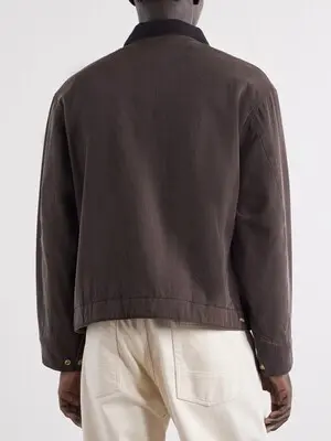 A.PRESSE Detroit Cotton And Silk-blend Jacket - Brown