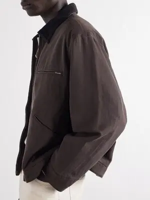 A.PRESSE Detroit Cotton And Silk-blend Jacket - Brown