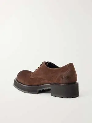Balenciaga Venom Waxed-suede Oxford Shoes