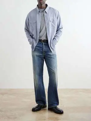 Visvim Social Sculpture 01 Wide-leg Distressed Jeans