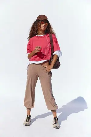 Free People Hot Shot Joggers - Driftwood