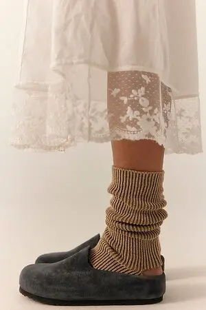 Free People Ribbed Stirrup Legwarmer - Sand