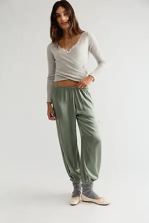 Donni. DONNI. The Silk Balloon Pants Dill