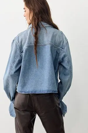 AGOLDE Hewitt Cropped Button Down Shirt