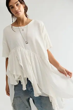 Free People Sedona Maxi Tee - Sugar Swizzle