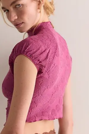 Free People Night Shift Crop Top - Dry Rose