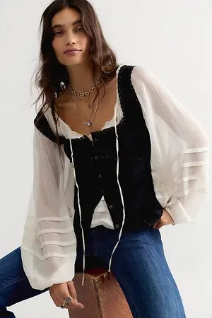 Free People Jennie Corduroy Top