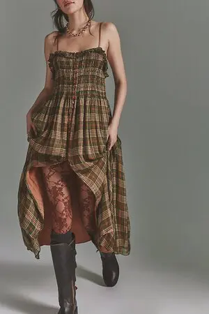 Free People Lennox Maxi Dress - Forest Combo