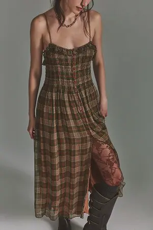 Free People Lennox Maxi Dress - Forest Combo