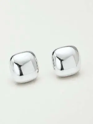 SOPHIE BLAKE Kathleen Pillow Earrings – Sculptural Silver Stud Earrings - Gold