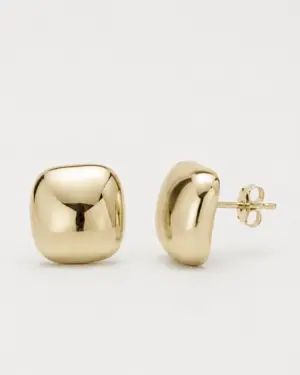 SOPHIE BLAKE Kathleen Pillow Earrings – Sculptural Stud Earrings - Gold