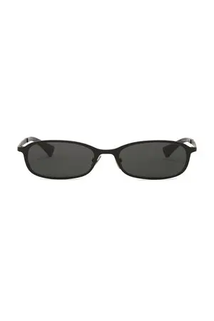 Saint Laurent Metal Oval Sunglasses - Black