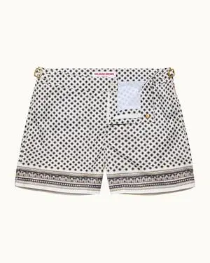 Orlebar Brown Sand Solmio Print Shorter-length Swim Shorts - White