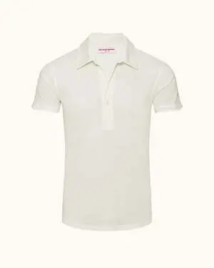 Orlebar Brown Tailored Fit Cotton-ilk Polo Hirt - Thasos Beach
