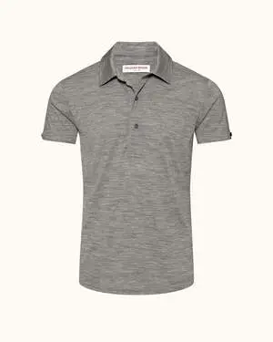Orlebar Brown Melange Tailored Fit Merino Polo Hirt
