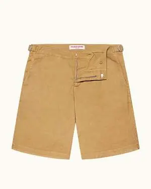 Orlebar Brown Longer-length Gart Dye Stretch Linen Shorts - Biscuit