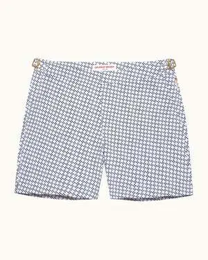 Orlebar Brown Mid-length Geo Jacquard Swim Shorts - White