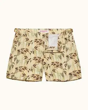 Orlebar Brown Shorter-length Catkin Print Swim Shorts - Latte