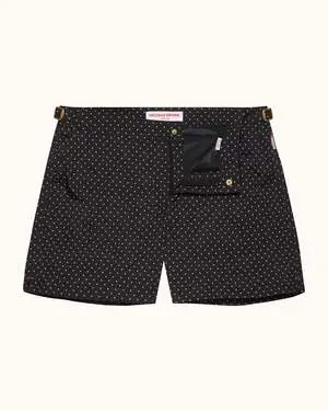 Orlebar Brown Shorter-length Polka Dot Swim Shorts - Black