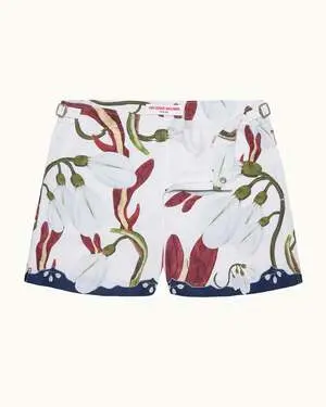 Orlebar Brown Shorter-length Orchis Print Swim Shorts In Night Iris - Blue