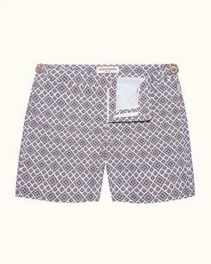 Orlebar Brown ORLEBAR BROWN Mid-Length Paisley Print Swim Shorts Pink Lemonade