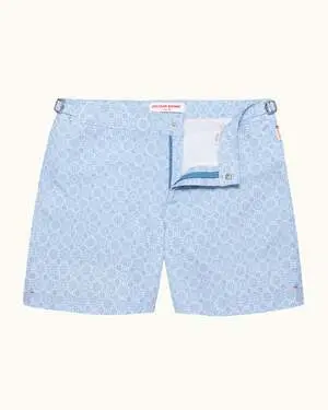 Orlebar Brown Mid-length Alchemy Print Swim Shorts - Wave Blue