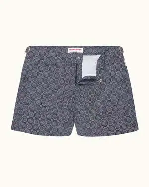 Orlebar Brown Shorter-length Alchemy Print Swim Shorts In Night Iris - Blue