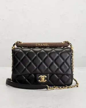 FWRD RENEW Chanel Lambskin Small Wenge Wood Flap Bag