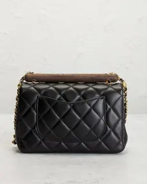 FWRD RENEW Chanel Lambskin Small Wenge Wood Flap Bag