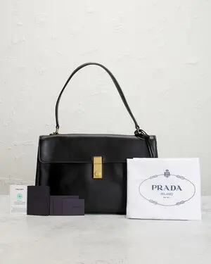 FWRD RENEW Prada Soft Sound Shoulder Bag - Black