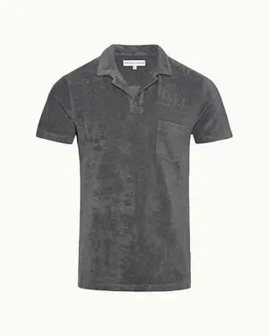 Orlebar Brown Granite Towelling Polo Shirt