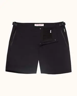 Orlebar Brown Mid-length Bonded Merino Swim Shorts In Night Iris - Blue
