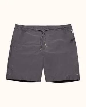 Orlebar Brown Mid-length Drawcord Swim Shorts In Piranha - Grey