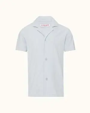 Orlebar Brown Relaxed Fit Capri Collar Cotton Towelling Hirt In Colour