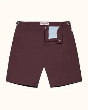 Orlebar Brown Longer-length Swim Shorts In Damson - Purple