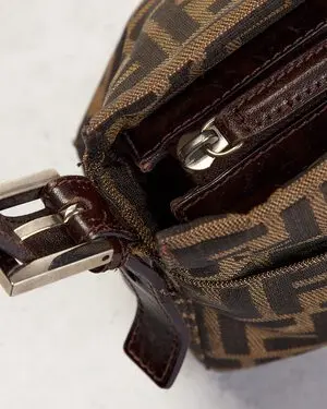 FWRD RENEW Fendi Zucca Baguette Shoulder Bag - Brown