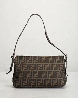 FWRD RENEW Fendi Zucca Baguette Shoulder Bag