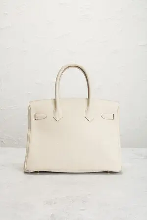 Hermès Togo Birkin 30 Handbag In White - Craie