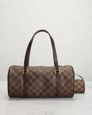 FWRD RENEW Louis Vuitton Damier Ebene Papillon 30 Handbag &amp; Mini Set