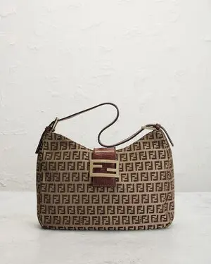 FWRD RENEW Fendi Zucchino Shoulder Bag